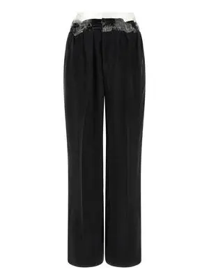 MAISON MARGIELA Taped Fluid Cupro Trousers - Black