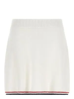 Brunello Cucinelli Piquet-effect Skirt - White