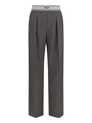 Versace Wool And Mohair Pants - Gray