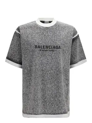 Balenciaga Oversized Mélange T-shirt - Gray