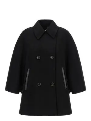 Max Mara Cashmere Mxaospite Cape - Black