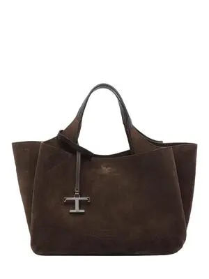 TOD'S Mini Suede Handbag - Brown