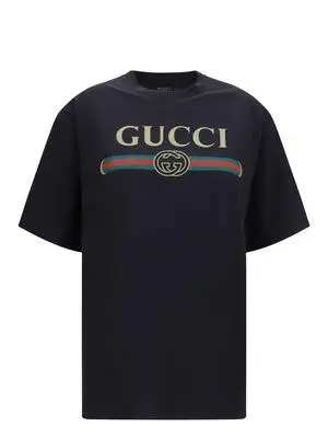 Gucci Cotton And Silk Jersey T-shirt - Black
