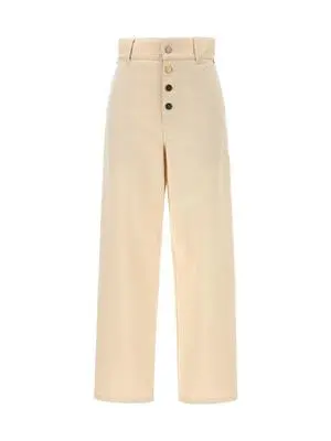Moschino Cotton Trousers - Cream