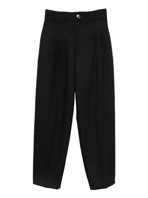 AMI Paris Virgin Wool Straight-leg Trousers - Black