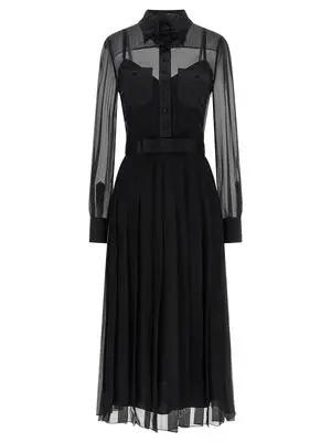 Dolce & Gabbana Chiffon Dress - Black