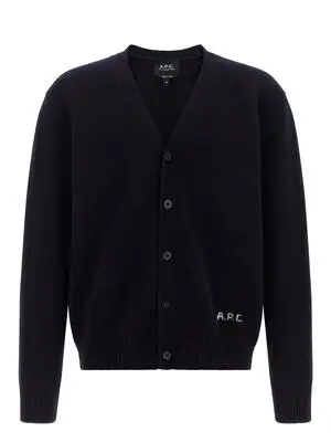 A.p.c. Kevin Wool Cardigan - Blue