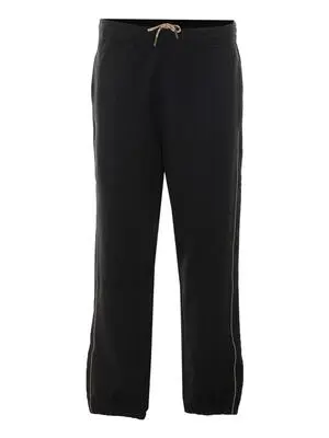 Burberry Check Trim Pants - Black