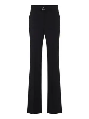 Sportmax Cera Virgin Wool Wide Leg Pants - Black