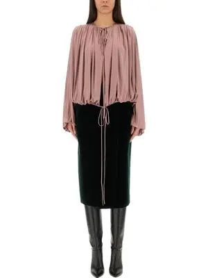 Saint Laurent SAINT LAURENT Fluid Knit Blouse Pink