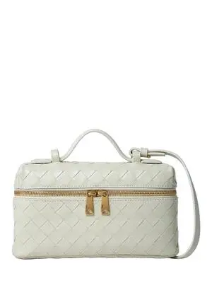 Bottega Veneta Intrecciato Leather Crossbody Bag - White