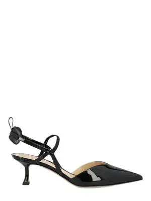 Fendi Patent Leather Colibrì Slingbacks - Black