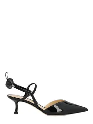Fendi Patent Leather Colibrì Slingbacks - Black