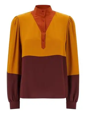 Saint Laurent Color-block Blouse - Multicolor