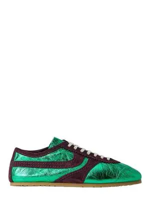 Dries Van Noten Metallic Panel Sneakers - Green