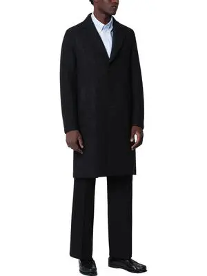 Harris Wharf London Single-breasted Wool Overcoat - Gray
