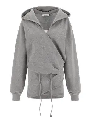 Attico ATTICO Hooded Mini Dress Gray