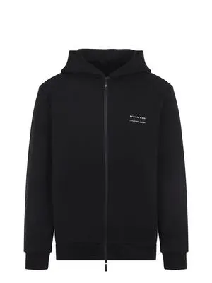 Moncler Cotton Hooded Sweatshirt - Black