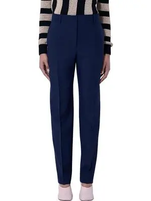 Dries Van Noten Wool Tailored Trousers - Blue