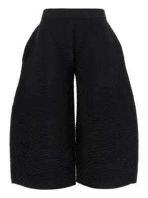 Issey Miyake Corrugated Knit Pants - Black
