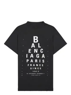 Balenciaga Cotton Graphic Print T-shirt - Black