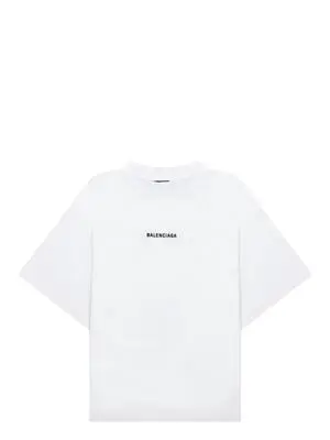 Balenciaga Logo Print T-shirt - Black