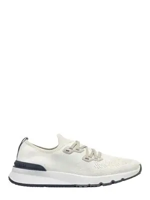 Brunello Cucinelli Perforated Cotton-blend Sneakers - Multicolor