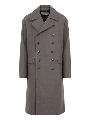 Dries Van Noten Wool Double-breasted Coat - Brown