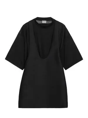 Balenciaga Wool And Silk Mini Dress - Black