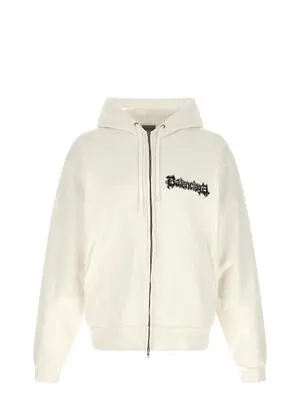 Balenciaga Salon De Couture Zip Up Hoodie - White