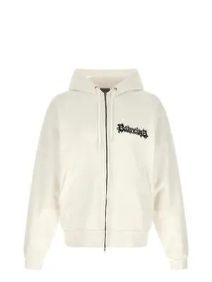 Balenciaga Zip Up Hoodie - White