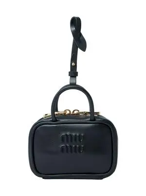 Miu Miu Micro Beau Leather Bag - Black