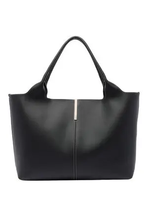 TOD'S Medium-small Leather Shoulder Bag - Black
