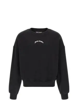 Palm Angels Curved Logo Sweatshirt - Multicolor