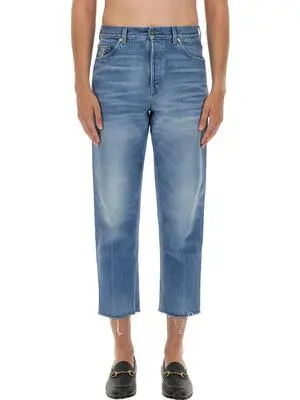 Gucci Carrot Fit Denim Trousers - Blue