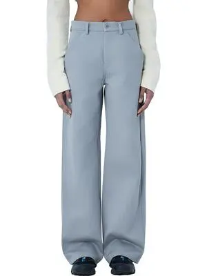 RIER Wide-leg Tailored Trousers - Gray