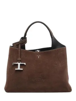 TOD'S T Timeless Leather Handbag - Brown