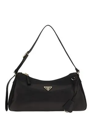 Prada Aimée Leather Shoulder Bag - Black