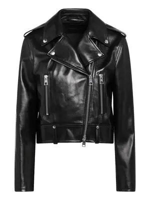 Balenciaga Leather Biker Jacket - Black