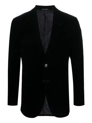 Giorgio Armani Velvet Single-breasted Blazer Jacket - Multicolor