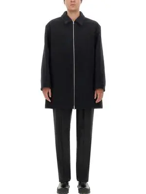 JIL SANDER Wool Coat - Black