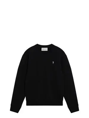 AMI Paris De Coeur Crewneck Sweatshirt - Black