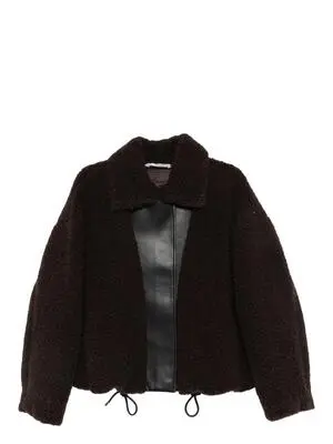 Sportmax Jackets Faux Fur & Shearling Jackets - Brown