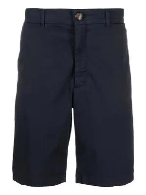 Brunello Cucinelli Cotton Gabardine Bermuda Shorts - Blue