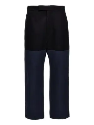 Thom Browne Unconstructed Combo Pants - Blue