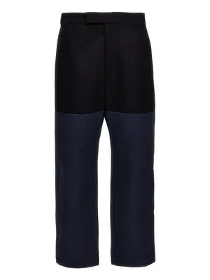 Thom Browne Unconstructed Combo Pants - Blue