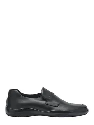 Prada Toblach Leather Loafers - Black