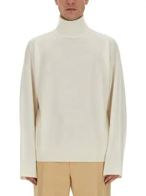 Bottega Veneta High Neck Embroidered Sweater - White