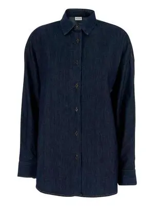 Dries Van Noten DRIES VAN NOTEN Denim Classic Collar Shirt Multicolor