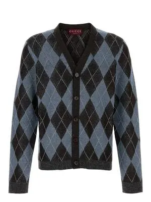 Gucci Embroidered Stretch Wool Blend Cardigan - Multicolor